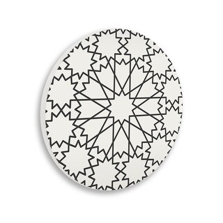 Stupell Geometric Star Shapes Round Fractal Symmetrical Design Wood ...