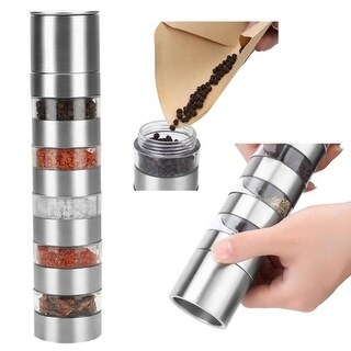 Salt Grinder MoistureProof Hygienic Smooth Surface TwoInOne Adjustable ...