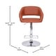 Modern Upholstered Adjustable Height Swivel Barstool with Footrest ...