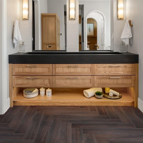 Merola Tile Mt Royale Walnut 6 x 35-1/2 Porcelain Floor and Wall Tile ...