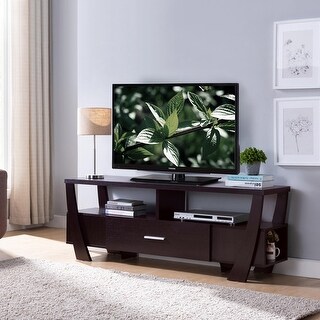 TV Stand with 2 Open Shelves and 2 Side Shelves - Bed Bath & Beyond ...