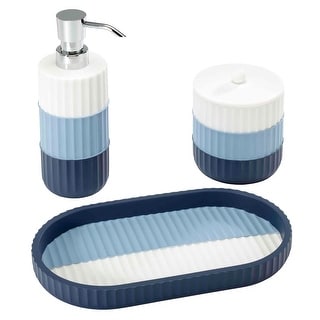 Izod Clubhouse Stripe 3 Pc Bath Accessory Set - Bed Bath & Beyond ...