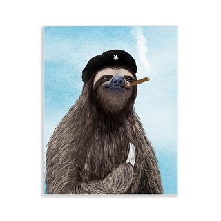Stupell Captain Sloth & Cigar Wall Plaque Art Design By Paula Belle ...