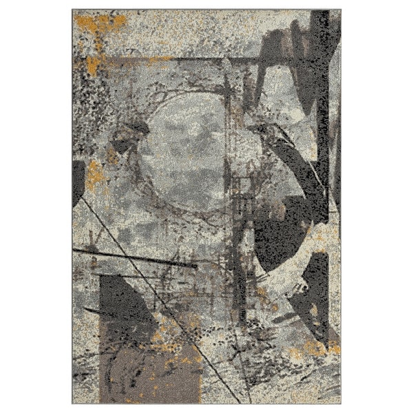 Abani Rugs Laguna Contemporary Grey and Yellow Area Rug - Bed Bath ...