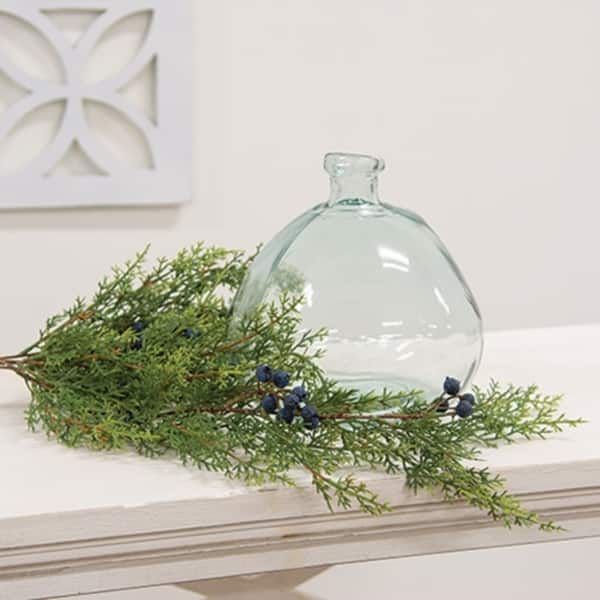Blue Berry & Cedar Hanging Bush 27" - Green-Blue - H - 27.00 x W - 3.00 ...