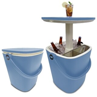 Outdoor Ice Bucket Side Table Retractable - 13.3'' x 22'' - Bed Bath ...