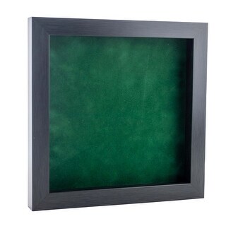 12x12 Shadow Box Frame Charcoal Gray Wood | 3/4" Usable Display Depth ...
