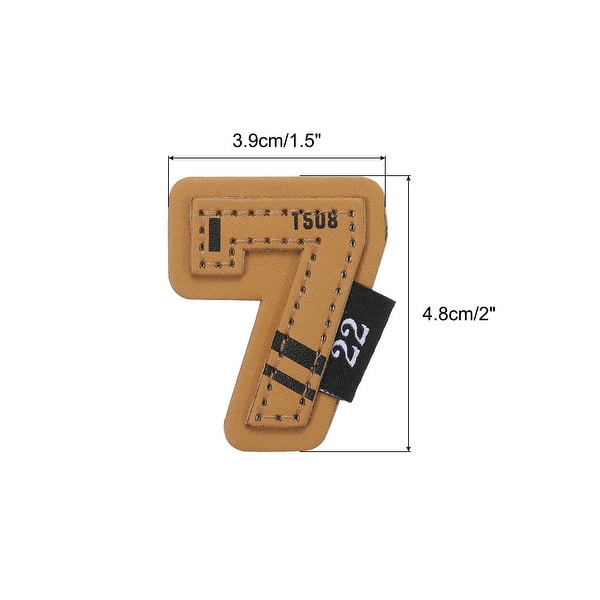 Number Patch Iron on 7 Patches Embroidered Sew on for Craft 1.5x2 Inch ...