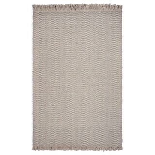 3' x 5' Oatmeal Braided Herringbone Area Rug with Fringe - 3'6" Round ...