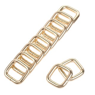 Metal Rectangle Ring Buckles 14x13mm for Bags Belts DIY 10pcs - Gold ...
