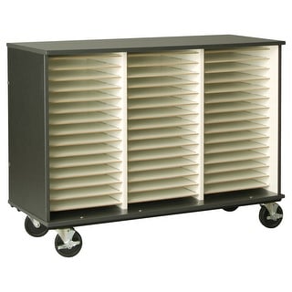 Mobile Sheet Music Storage Cart - 51 Compartments - Band Orchestra ...