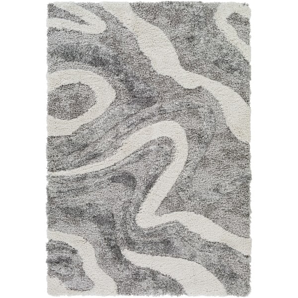 Livabliss Corinne Modern Swirl Plush Shag Area Rug - On Sale - Bed Bath ...
