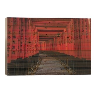 Japan Fushimi Shrine Gates Print On Wood by Alex G Perez - Multi-Color ...