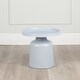 Klay Minimalist Metal Pedestal Side Table, 20-inch Diameter - Bed Bath ...