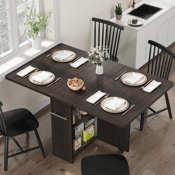 Space Saving Folding Dining Table with 2 Tier Storage On Sale Bed Bath Beyond 39956612