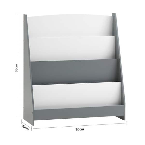 SoBuy KMB32-W, Children Kids Bookcase Storage Display Rack Organizer ...