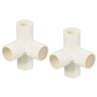 0.78inch Pipe Fitting, 2Pcs Splitter Duct 4 ways Hose Connector - White ...