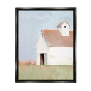 Stupell Rural Countryside Field Casual White Barn House Floater Frame ...