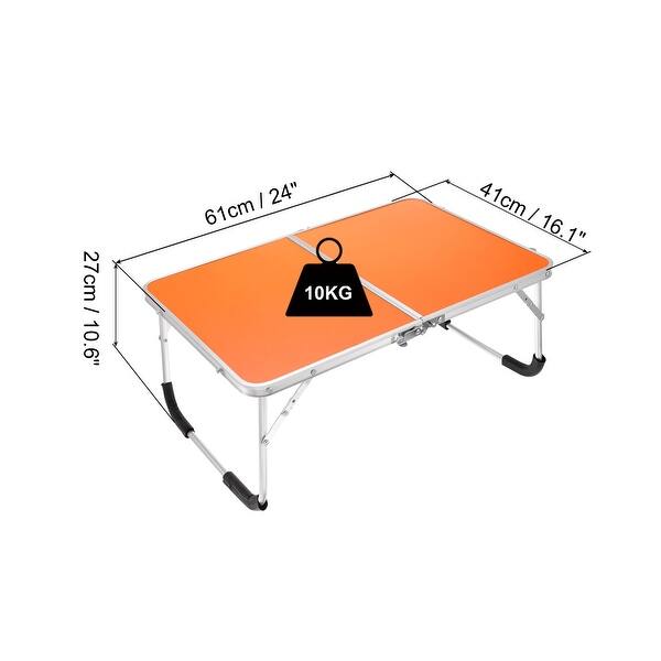 Foldable Laptop Table, Mini Picnic Bed Tray Reading Desks, Orange - Bed ...