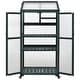 62" H Wood Large Greenhouse Balcony Portable Cold Frame with Wheels and ...
