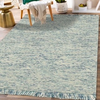 Cableknit Casual Hand-Woven Wool and Cotton Area Rug - Bed Bath ...