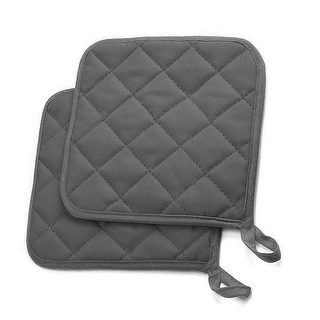 Grey Heat Resistant Thick Soft Quilted Lining Kitchen Potholder Pot ...