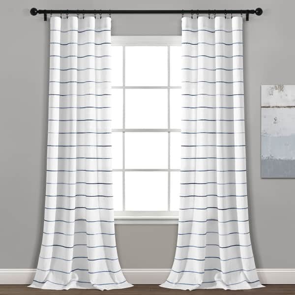 Carson Carrington Pajebo Ombre Stripe Cotton Curtain Panel Pair - On ...