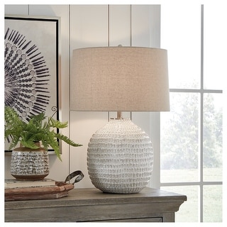 Signature Design by Ashley Jamon Ivory and Beige Ceramic Table Lamp ...