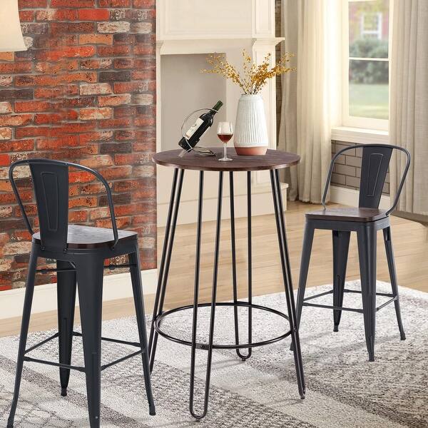 Bar Table Pub Table Bar Height Table Tall Bistro Round Bar Dining Table ...