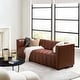 HULALA HOME Olinto Modern 83''W Genuine Leather Tufted Couch Sofa with ...