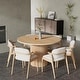 PAKASEPT Round Dining Table, Modern Kitchen Table with Solid Wood ...