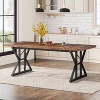 71-inch Dining Table with Half Round Storage Shelf by Lee Furniture ...
