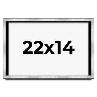22x14 Shadow Box Frame Silver | 1.375 Inches Deep Real Wood - Bed Bath ...
