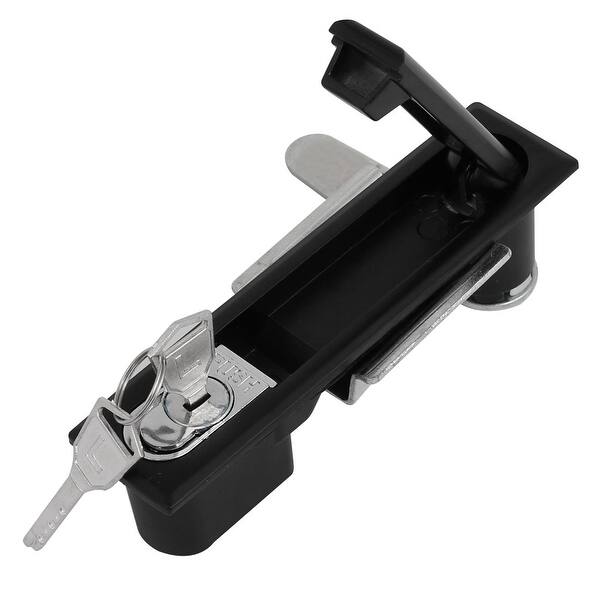 black push button lock