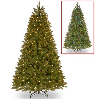 9’ Pre-Lit Downswept Fir Artificial Christmas Tree – Dual Color LED ...