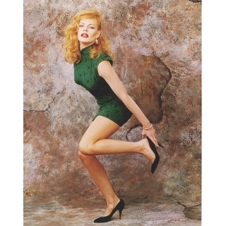Marg Helgenberger Posed in Sexy Green Dress with Heels Photo Print ...