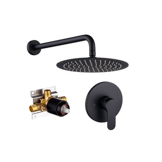 Wall Mount Round Shower System Mixer Set10 Inch Rain Shower Head - Bed ...