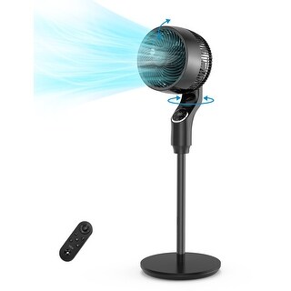 Pedestal Standing Floor Fan 42"with 360°Oscillating Air Circulator,32 ...