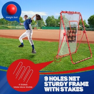 Baseball Pitching Target and Rebounder Net - 2-in-1 Switch Hitter Pitch ...