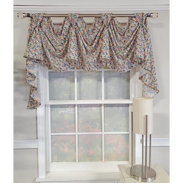 RLF Home Petite Flower 3-S Victory Swag - Bed Bath & Beyond - 42858657