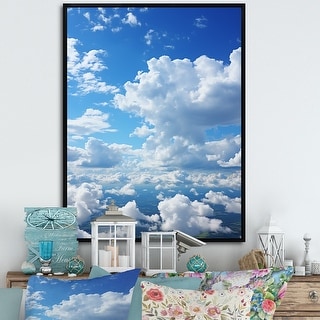 Designart "Calm Sky Embrace III" Sky Blue Wall Decor - Traditional ...