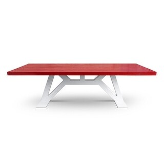 GROG Solid Wood Dining Table - Red/White - Bed Bath & Beyond - 23444217