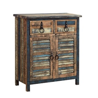 Calypso Rustic 2-Door Console Table with 2 Drawers, Multicolor - Bed Bath & Beyond - 36301204