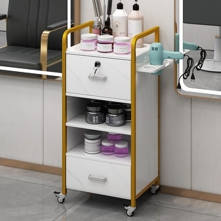 Locking Salon Storage Cabinet Beauty Barber Salon Styling Station ...