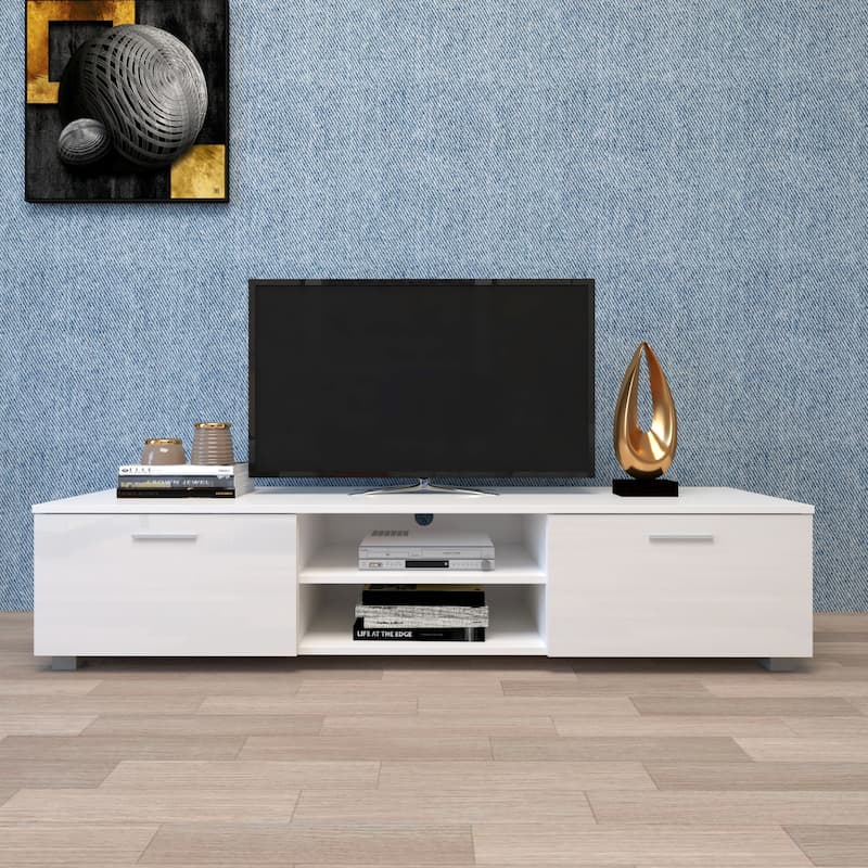 Media Console Entertainment Center Television Table with 2 Storage ...