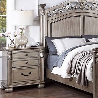 2-Drawer Champagne Nightstand - Bed Bath & Beyond - 37836236