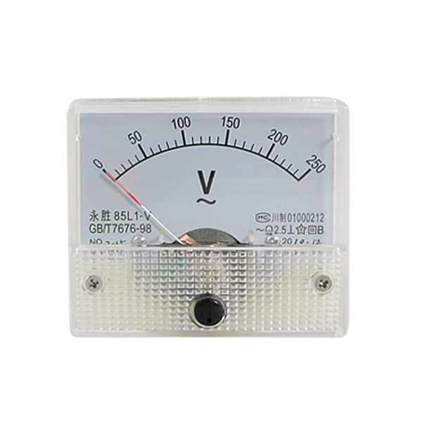 AC 0-250V Rectangle 85L1-V Analog Panel Voltage Gauge - AC 0-250V - Bed ...