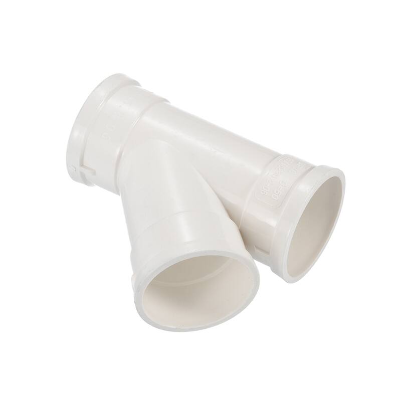 2" Y-Shape Duct Hose Connector for Drain Tubes, Drip Systems, White ...
