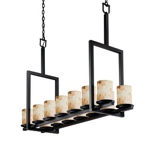 Alabaster Rocks! Dakota Matte Black Bridge Chandelier (Tall), Alabaster ...