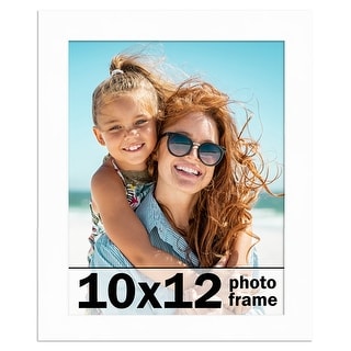 10x12 Frame White Solid Wood Picture Frame Includes UV Acrylic Shatter ...